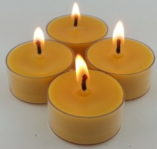 250 Pure Beeswax Chubba Dubba Weigh Loss Tea Light Candles In Clear ...