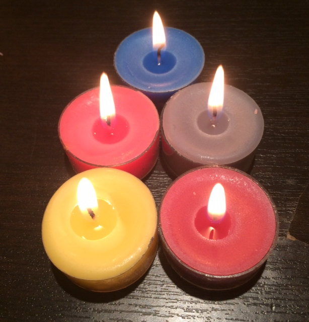 Pack Of 6 Natural Wax Jasmine Tealight Candle Clear Cup 6 Hours Burn ...