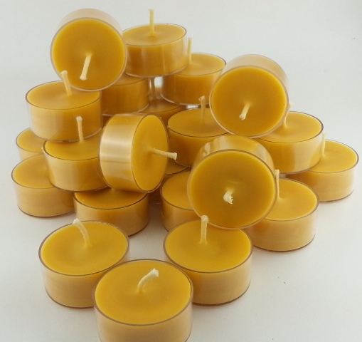 250 Pure Beeswax Chubba Dubba Weigh Loss Tea Light Candles In Clear ...